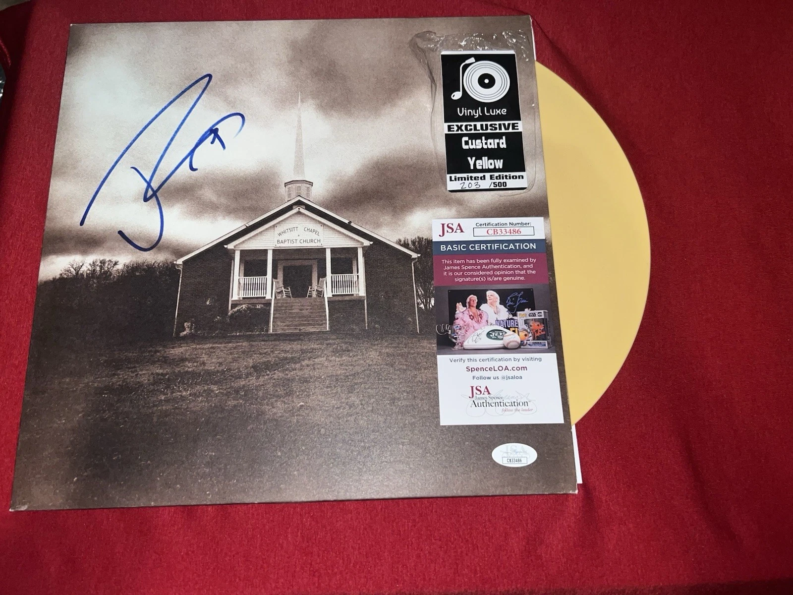 Jelly Roll Signed Whitsitt Chapel Vinyl Album Exclusive Custard Yellow ...