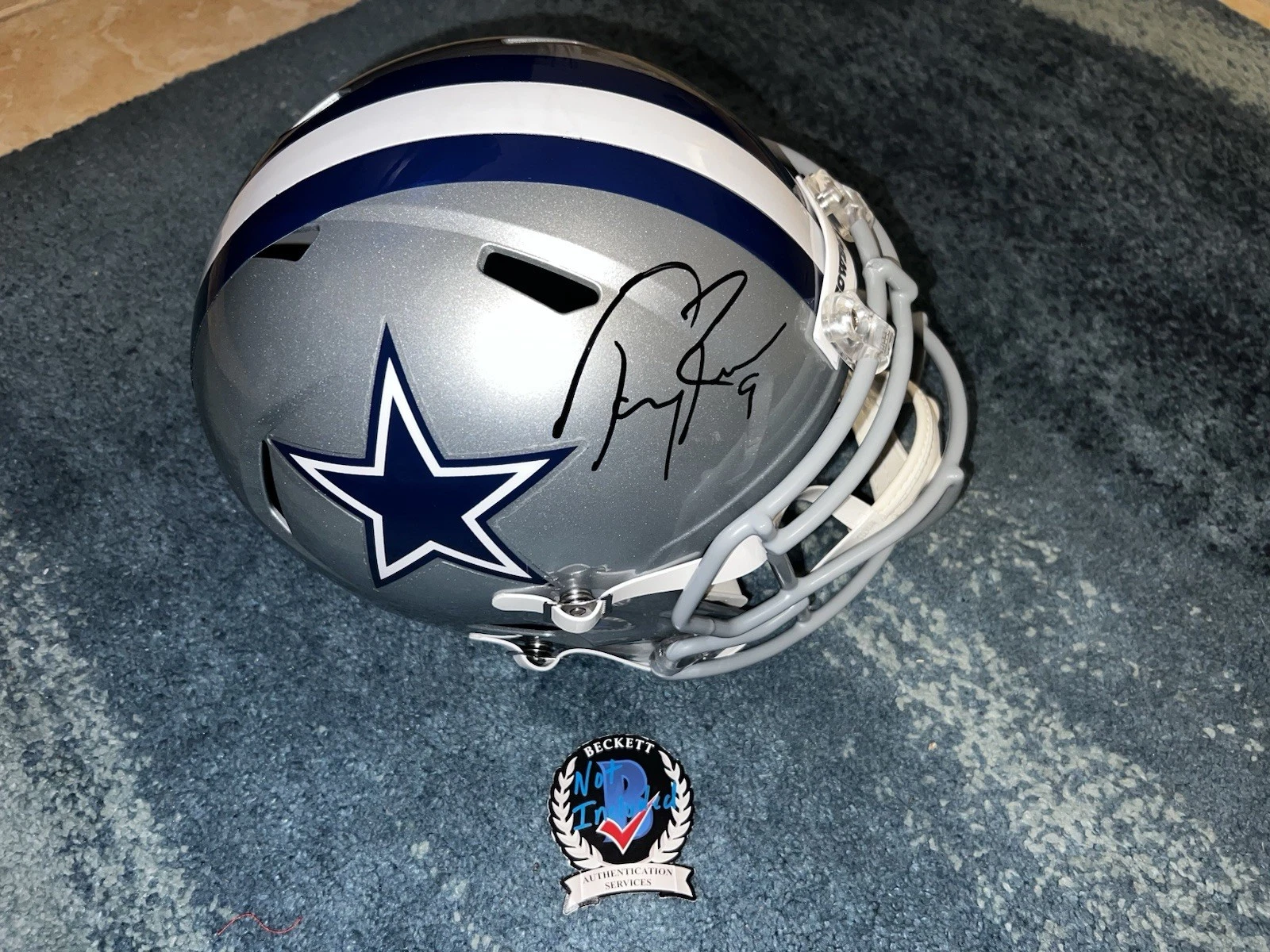Tony Romo Signed Official Dallas Cowboys Full Size Replica Helmet ...