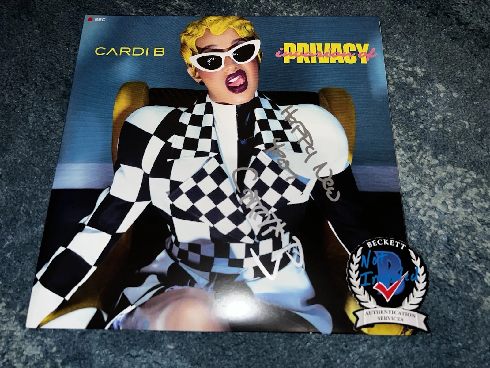 Cardi B Signed Invasion Of Privacy Vinyl Album Rap Superstar Sexy ...