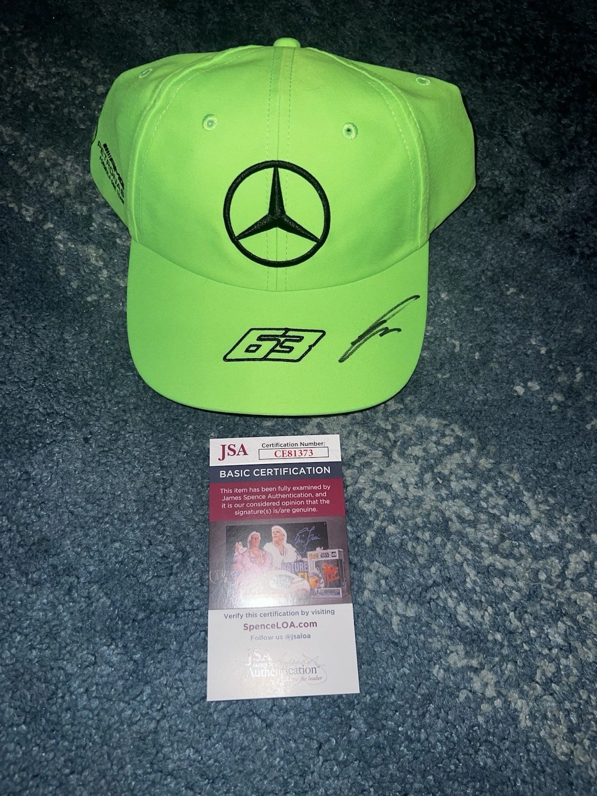 George Russell Signed Official Mercedes Racing 2023 Silverstone Hat #63 ...