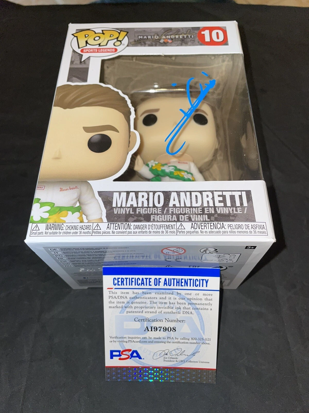 Mario Andretti Signed Official Funko Pop World Famous Race Car Driver ...