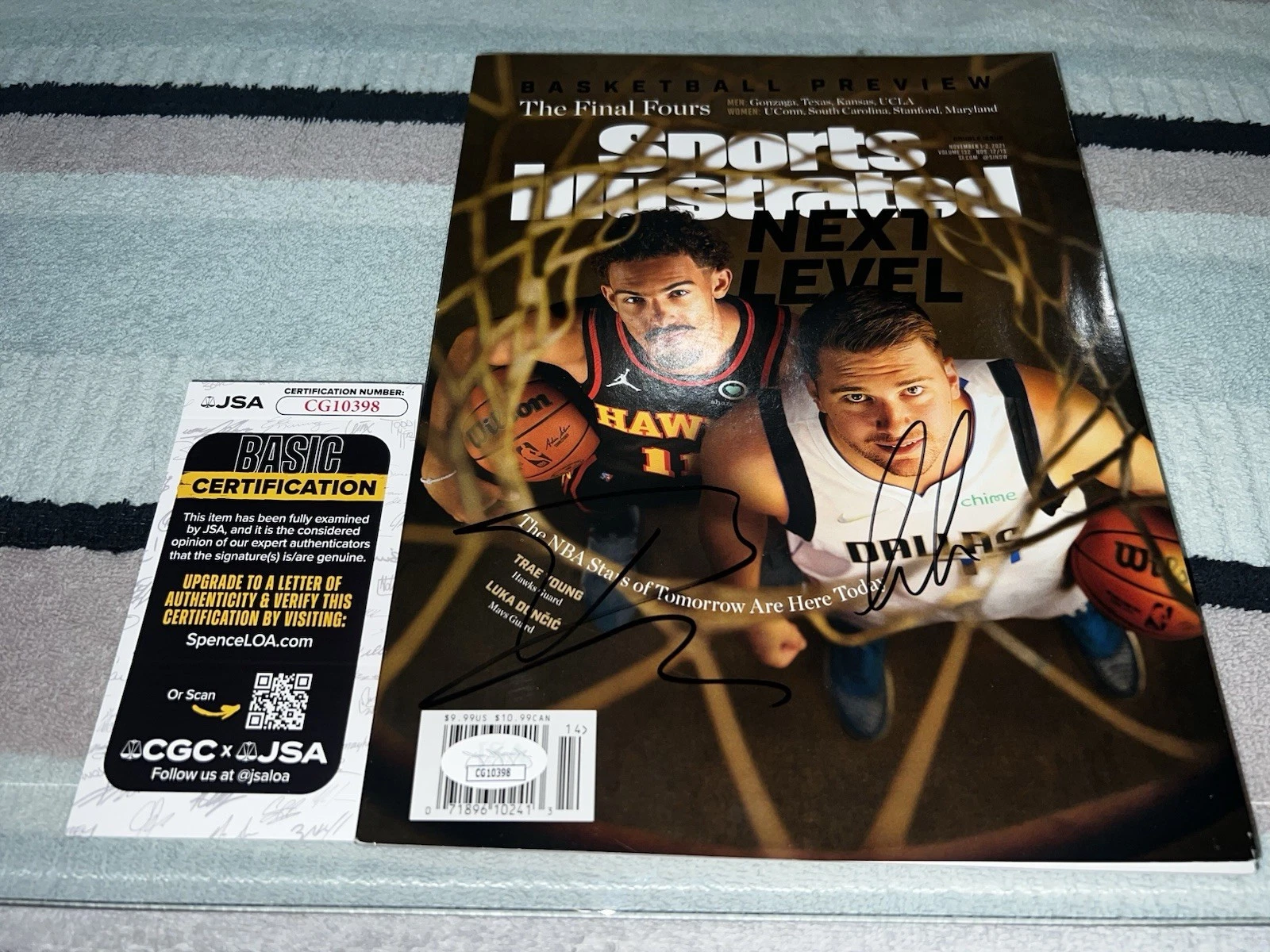 Luka Doncic & Trae Young Signed Sports Illustrated Full Magazine JSA ...