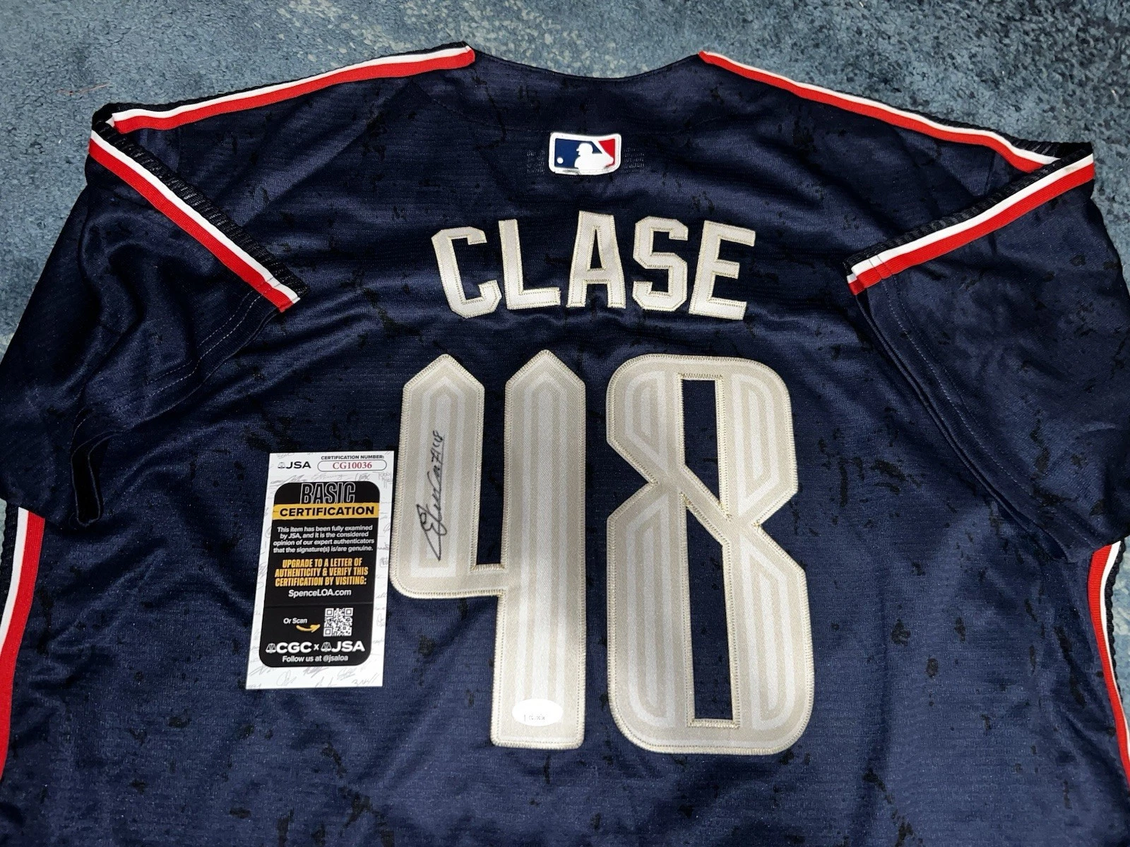 Emmanuel Clase Signed Cleveland Guardians Jersey All Star Ace JSA Auth ...