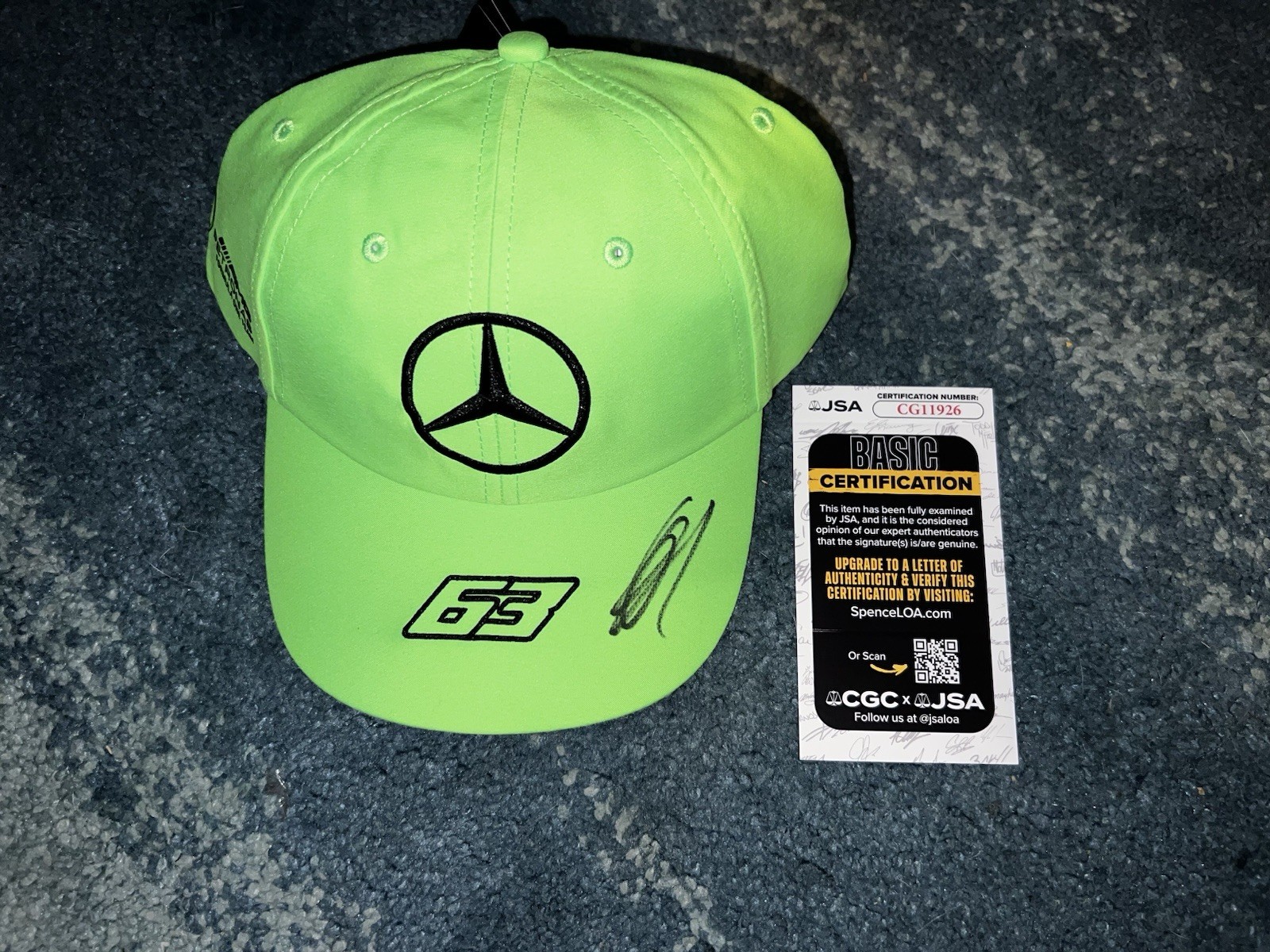 George Russell Signed Official Mercedes Racing 2023 Silverstone Hat #63 ...