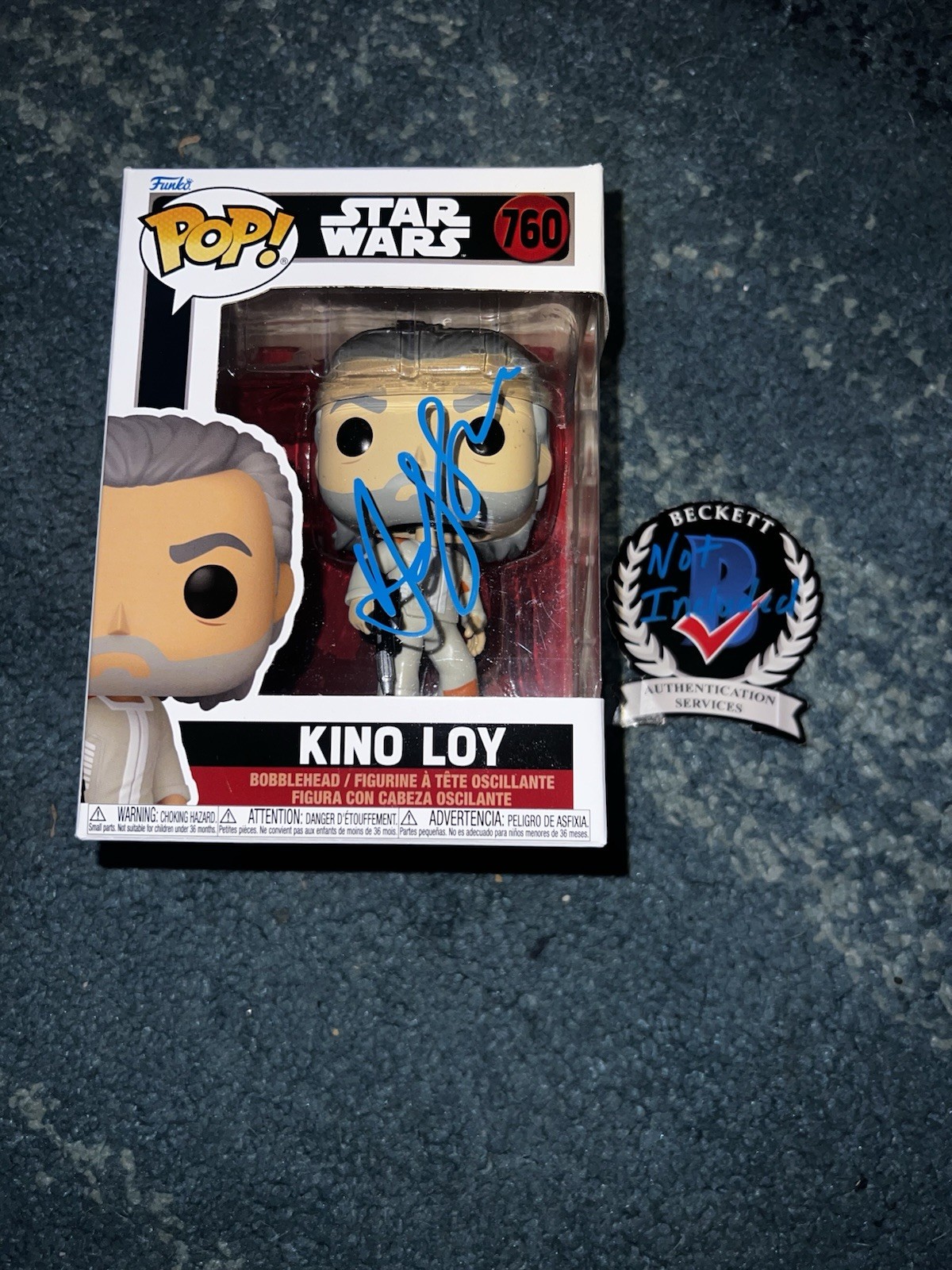 Andy Serkis Signed Official Kino Loy Funko Pop Star Wars Legend Beckett ...