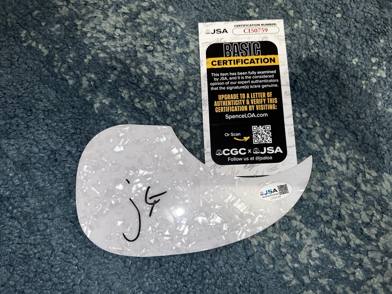 Jeremiah Fraites Signed Acoustic Pickguard The Lumineers Legend JSA ...