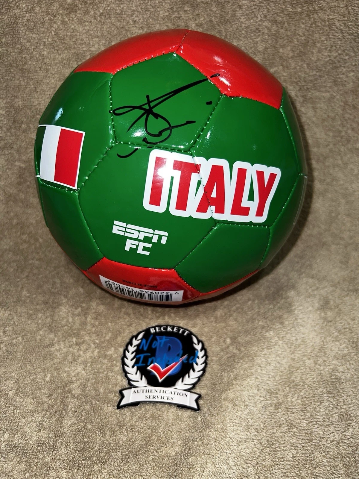 Luca Toni Signed Official Italy Soccer Ball World Cup Legend Beckett #2 ...