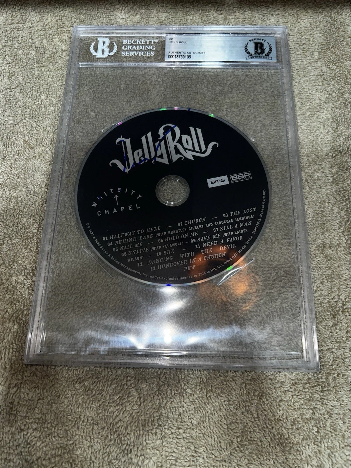 Jelly Roll Signed Whitsitt Chapel CD Country Music Star Beckett ...