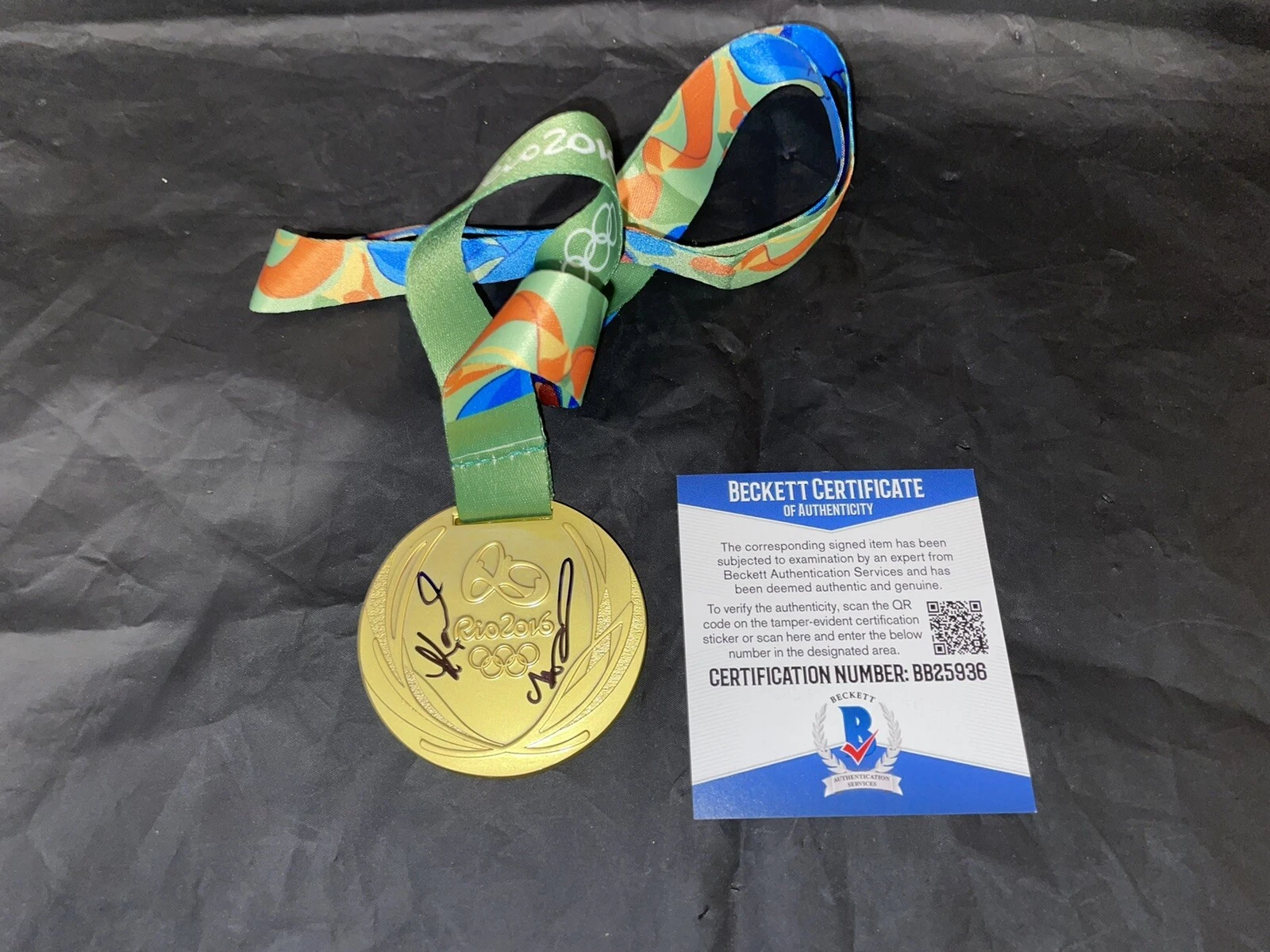 Kayla Harrison Signed Replica 2016 Rio Olympics Gold Medal Judo Beckett ...
