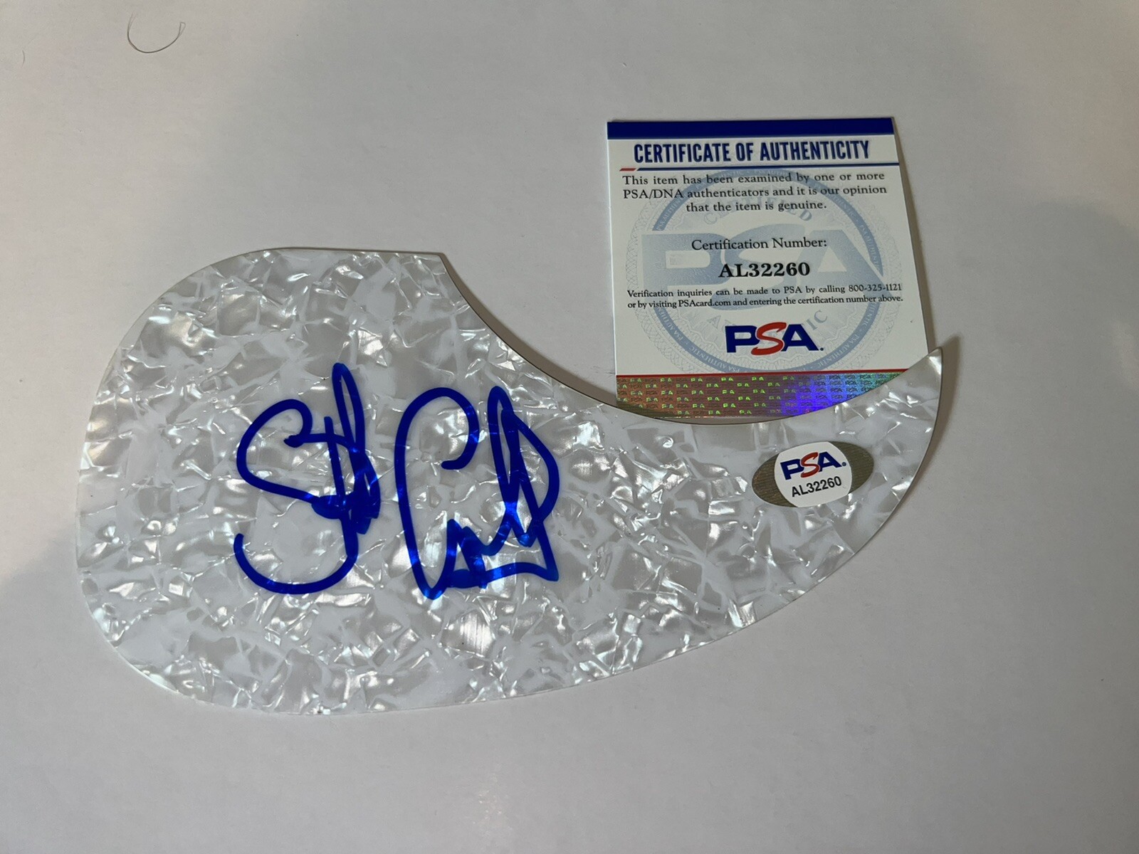Stewart Copeland Signed Acoustic Pickguard Legendary Drummer Police PSA ...