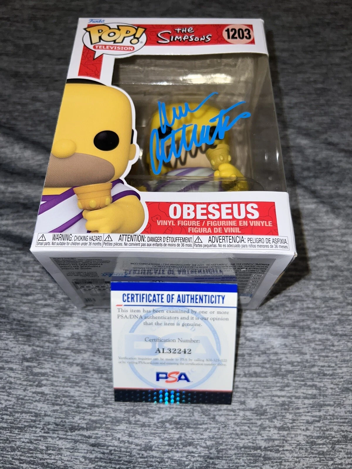 Dan Castellaneta Signed Official Obeseus Funko Pop Figure The Simpsons ...