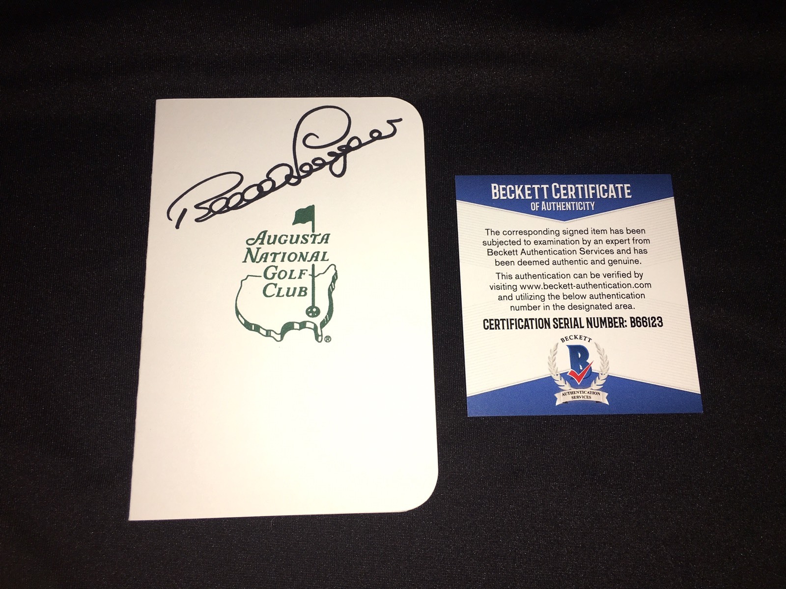 Bernhard Langer Signed/Auto Masters Scorecard Masters Champion 1985 ...
