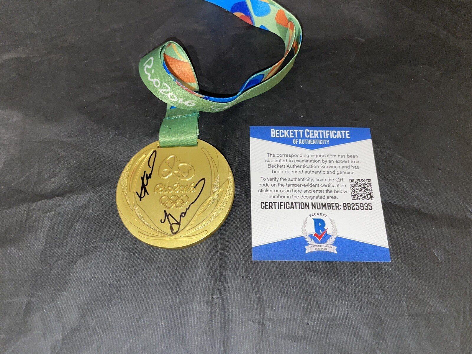 Kayla Harrison Signed Replica 2016 Rio Olympics Gold Medal Judo Beckett ...