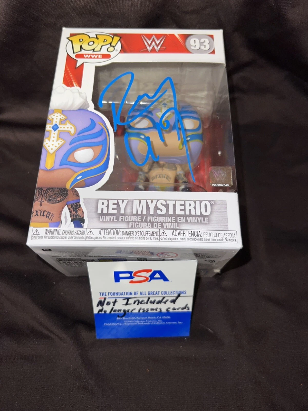 Rey Mysterio Signed Official WWE Funko Pop Figure Wrestling Legend PSA ...