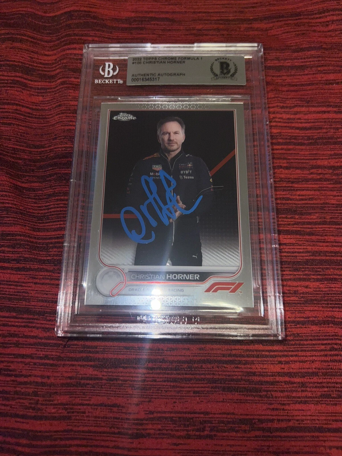 Christian Horner Signed 2022 Topps Chrome Card Red Bull Principle ...