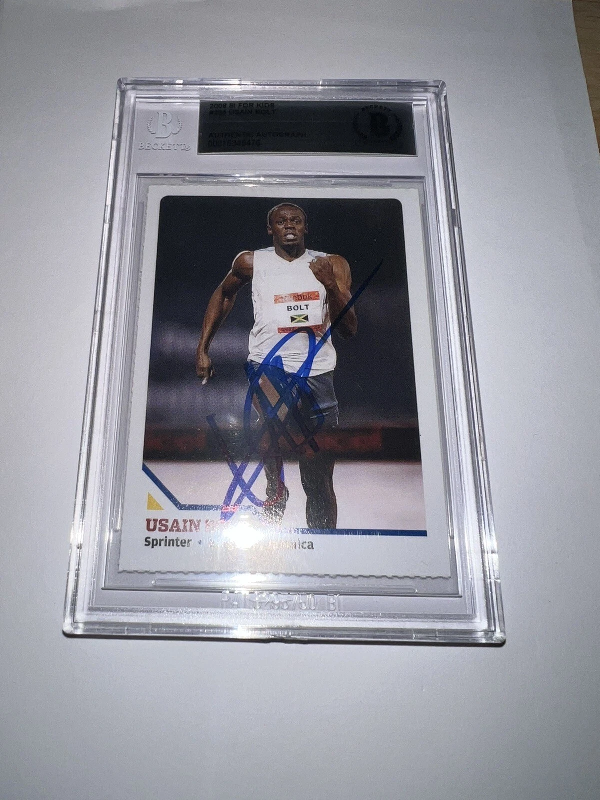 Usain Bolt Signed 2008 SI For Kids Trading Card Rookie Gold Medal ...