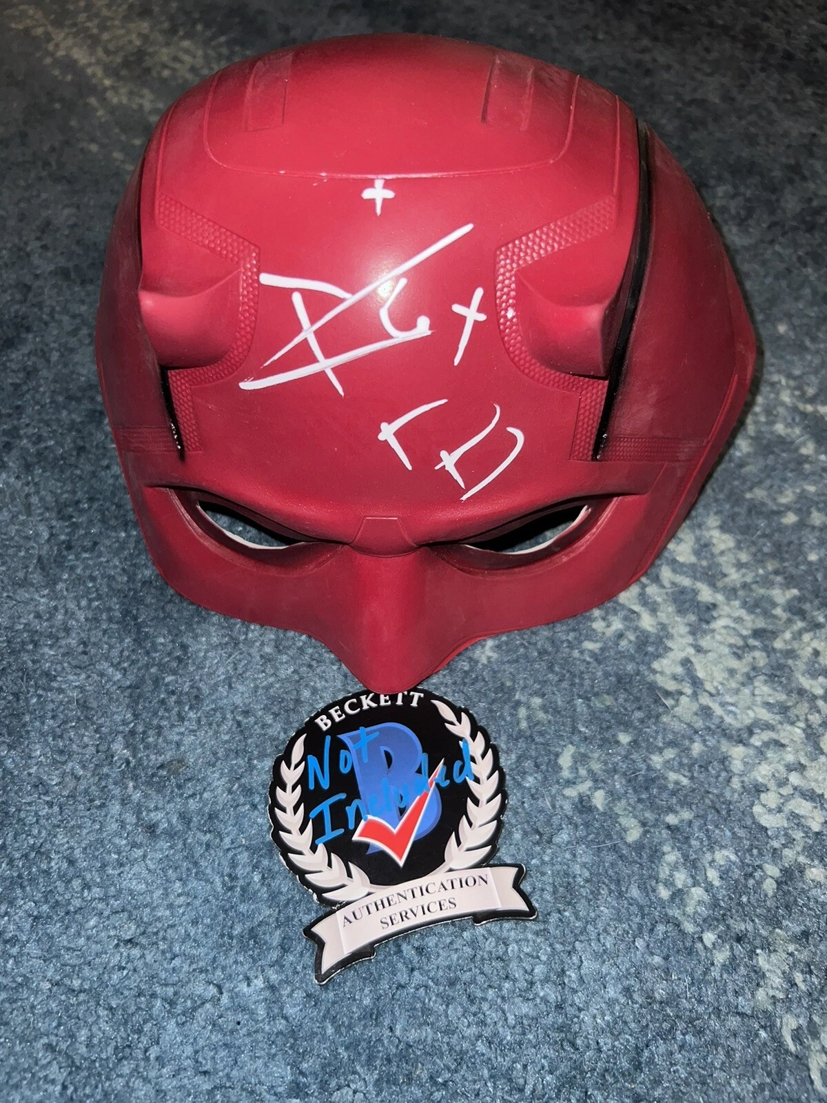 Charlie Cox Signed Official Daredevil Mask Marvel Superstar Beckett ...