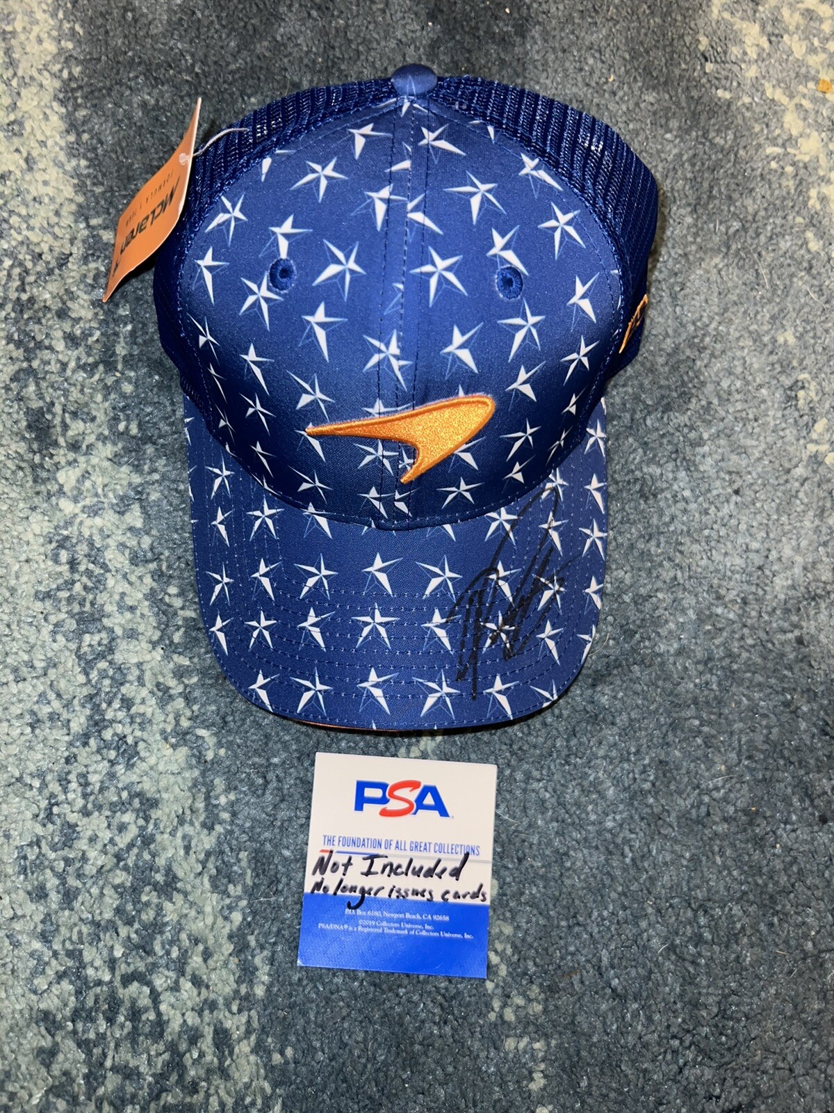 Oscar Piastri Signed Official McLaren Racing Hat Blue Superstar Driver ...