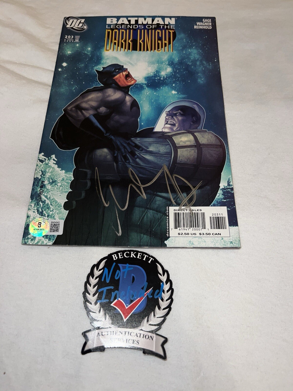 Christian Bale Signed Official DC The Dark Knight Comic Book Legend ...