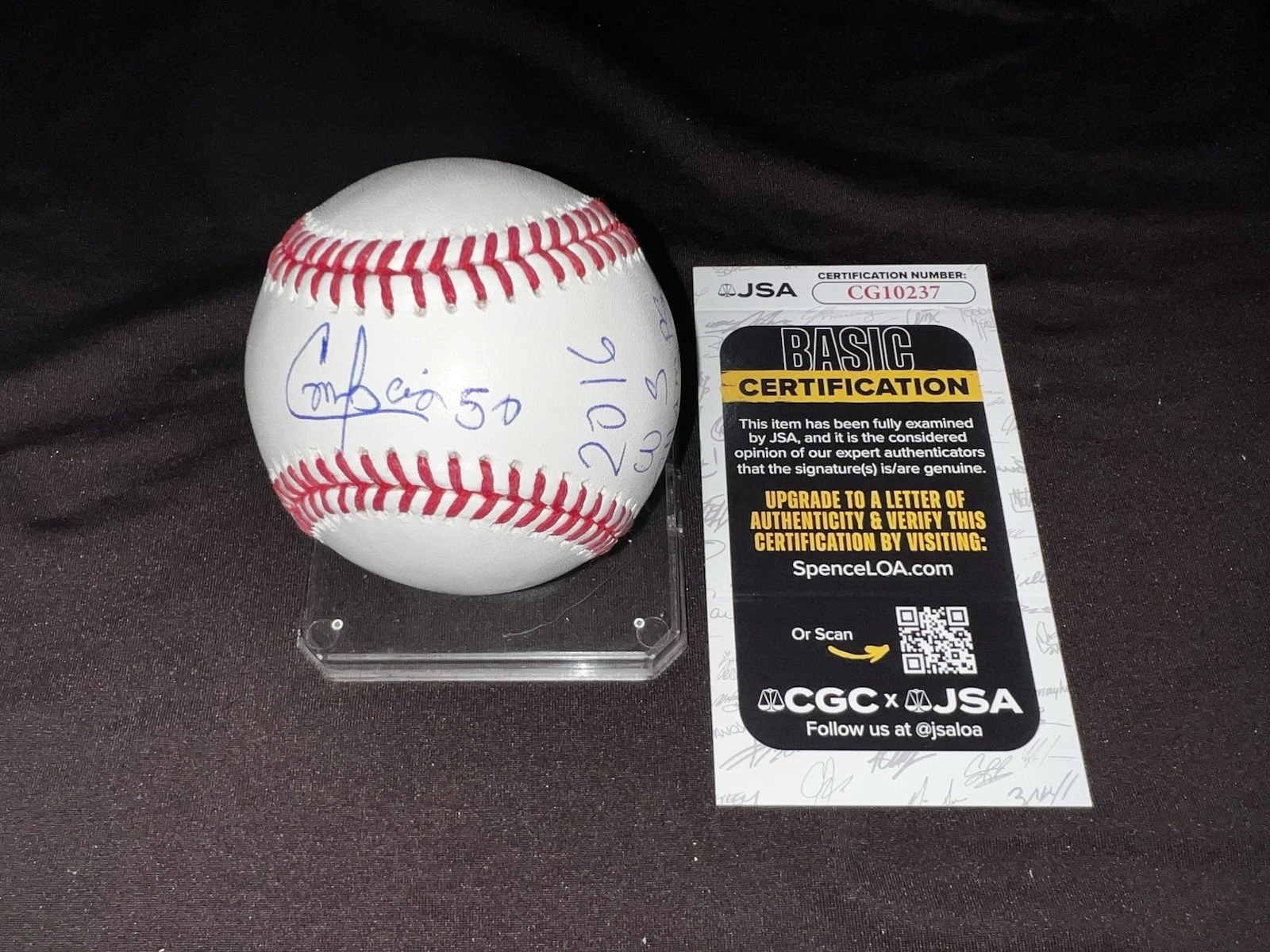 Gerardo Concepcion Signed Official Major League Baseball 2016 WS Chi ...