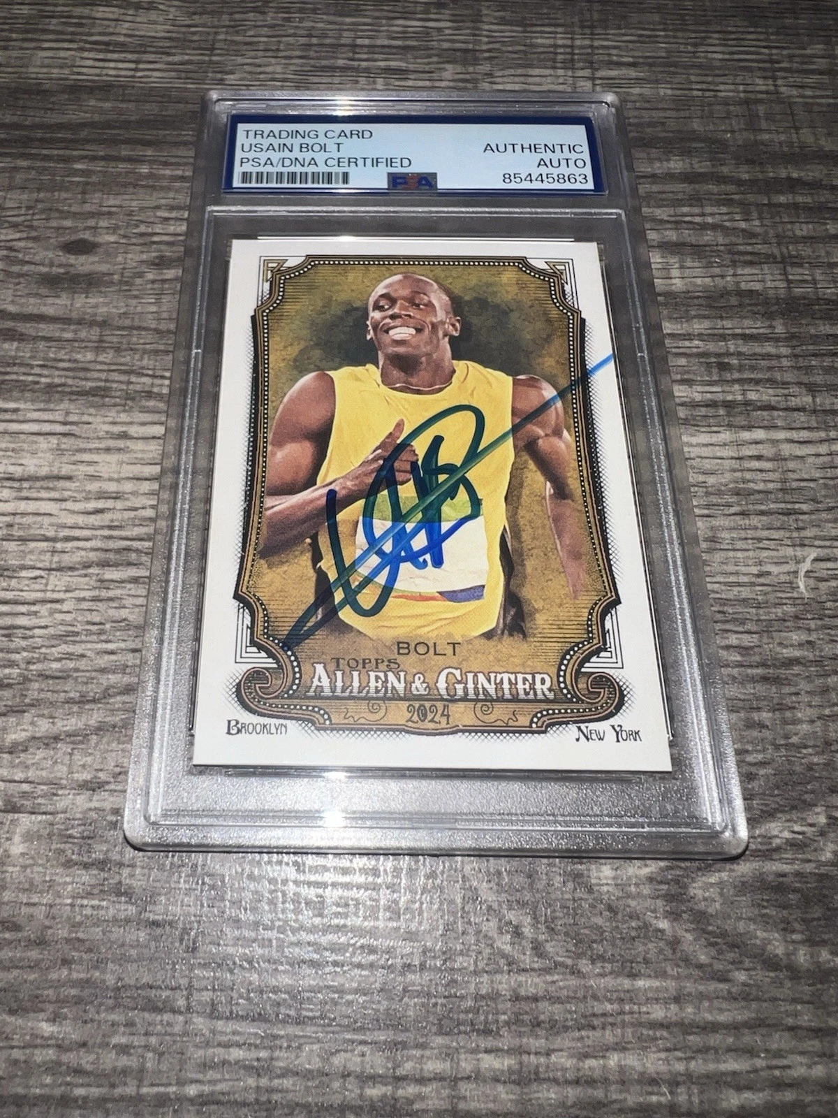 Usain Bolt Signed 2024 Allen & Ginter Trading Card #208 Legend PSA/DNA ...
