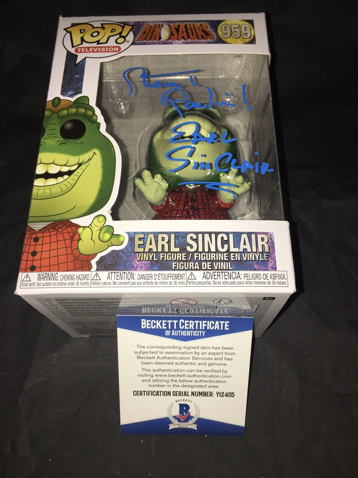 Stuart Pankin Signed Official Earl Sinclair Funko Pop Vinyl Figure ...