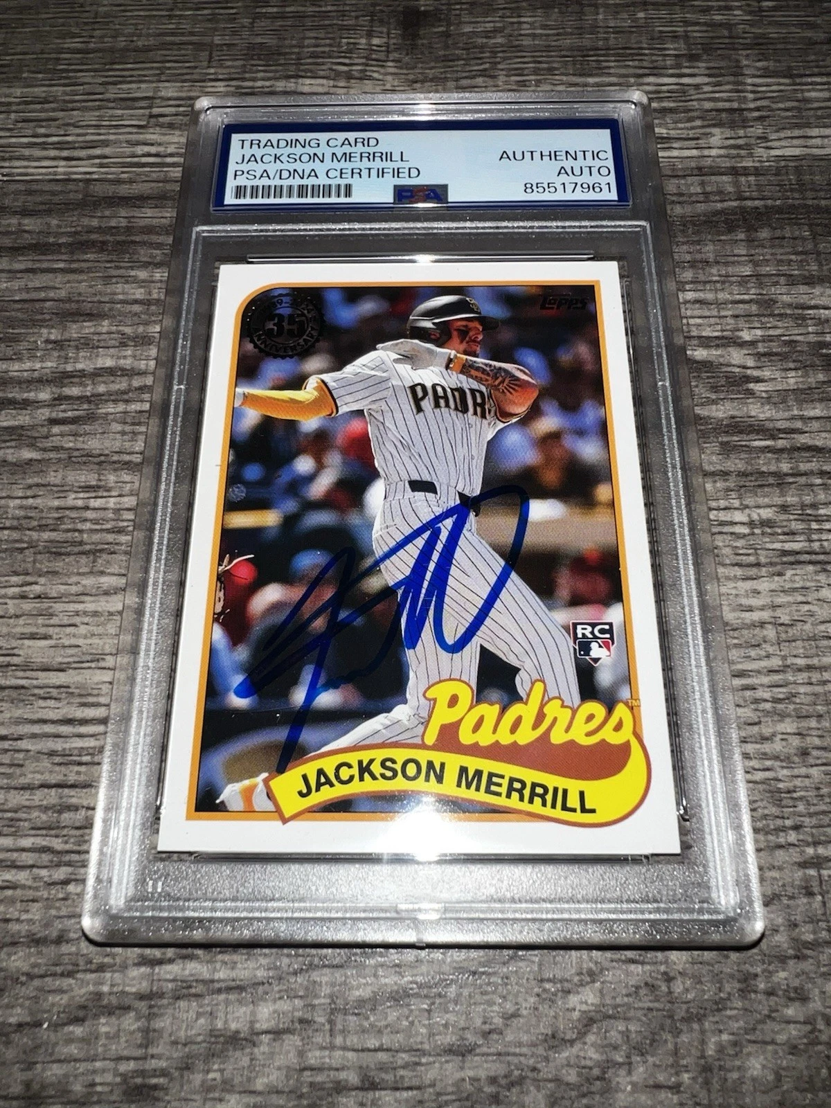 Jackson Merrill Signed 2024 Topps Update Trading Card San Diego Padres ...