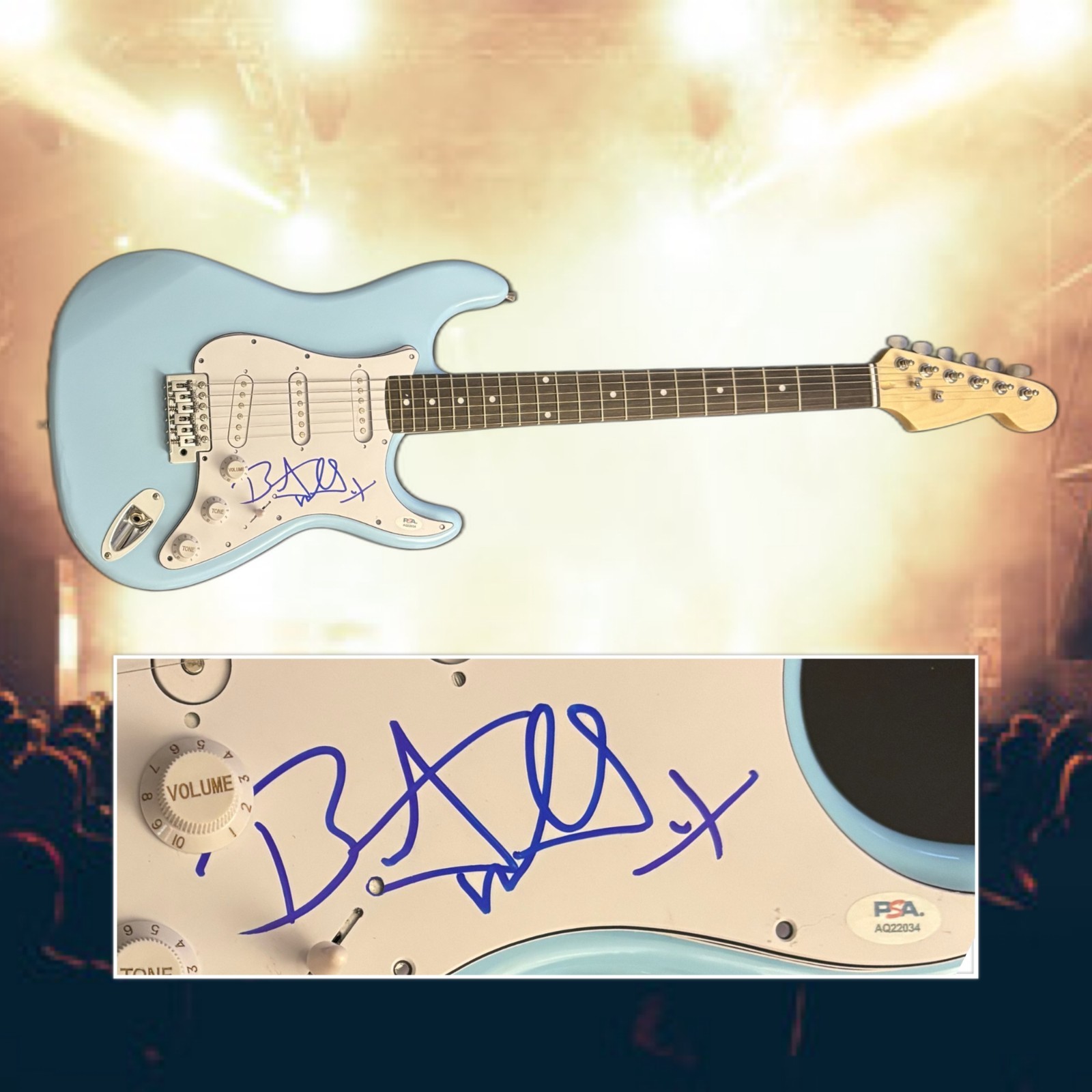 PSA Poison Band Rock Legend * BRET MICHAELS * Signed Electric Guitar ...
