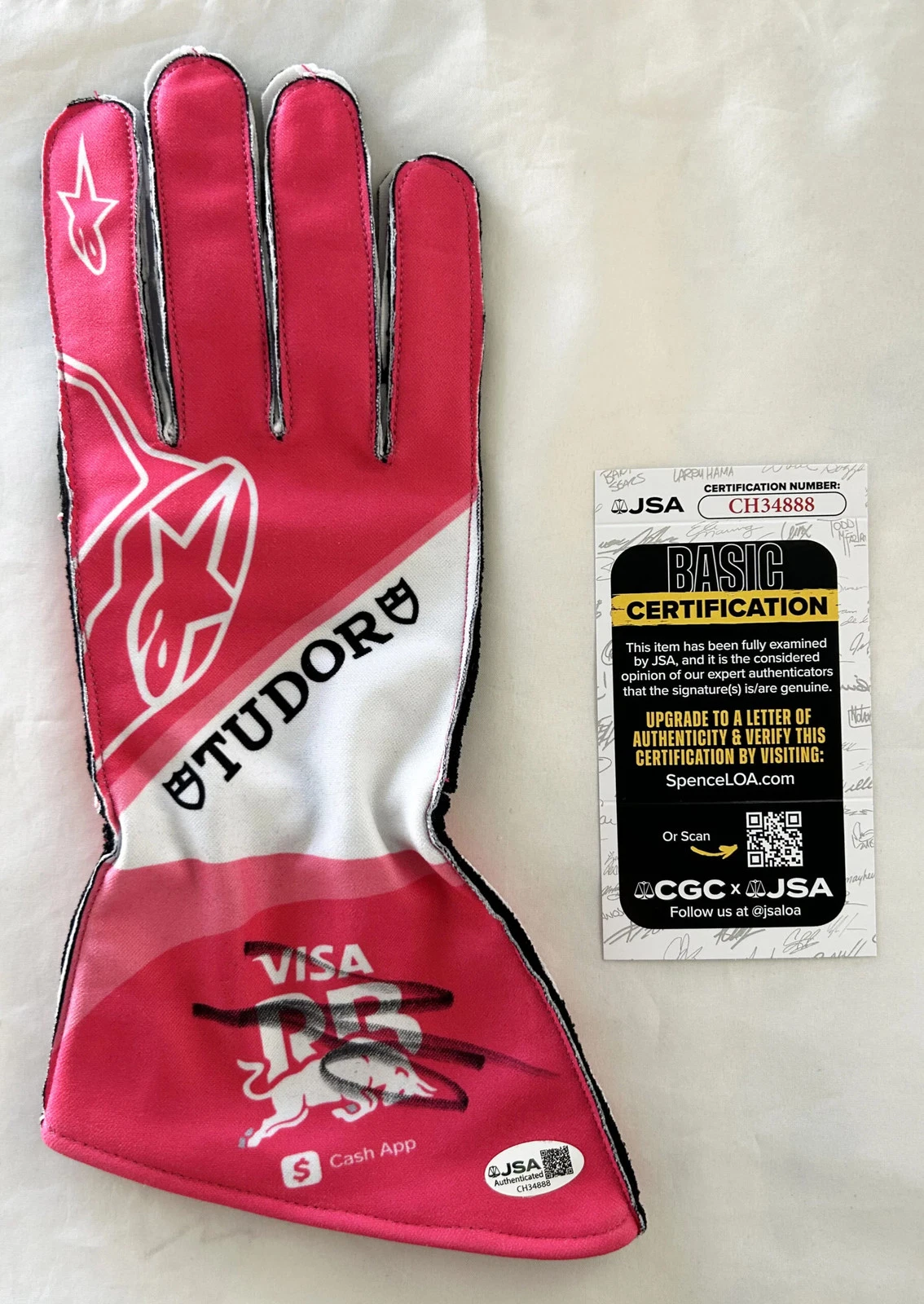 Isack Hadjar Signed Racing Glove Visa Cash App Racing Bulls 2025 Miami ...