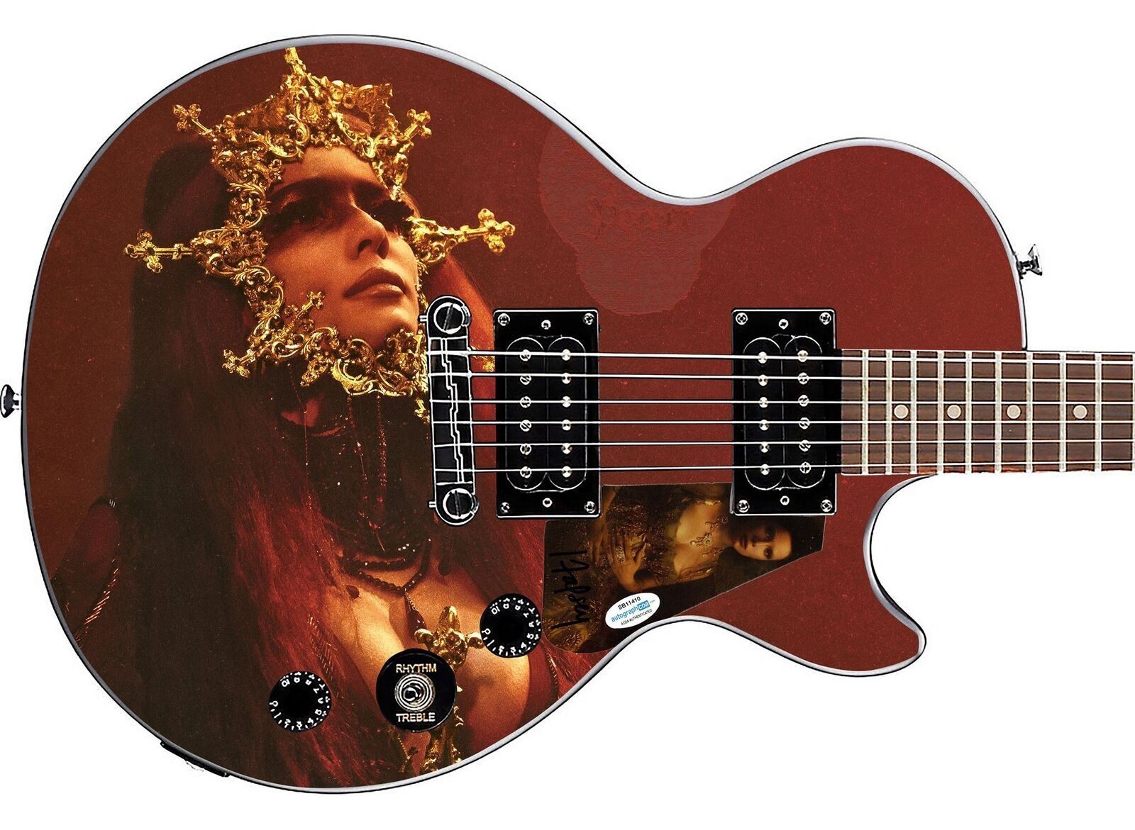 Halsey Signed Epiphone 1/1 Custom Graphics Guitar ACOA | Autographia