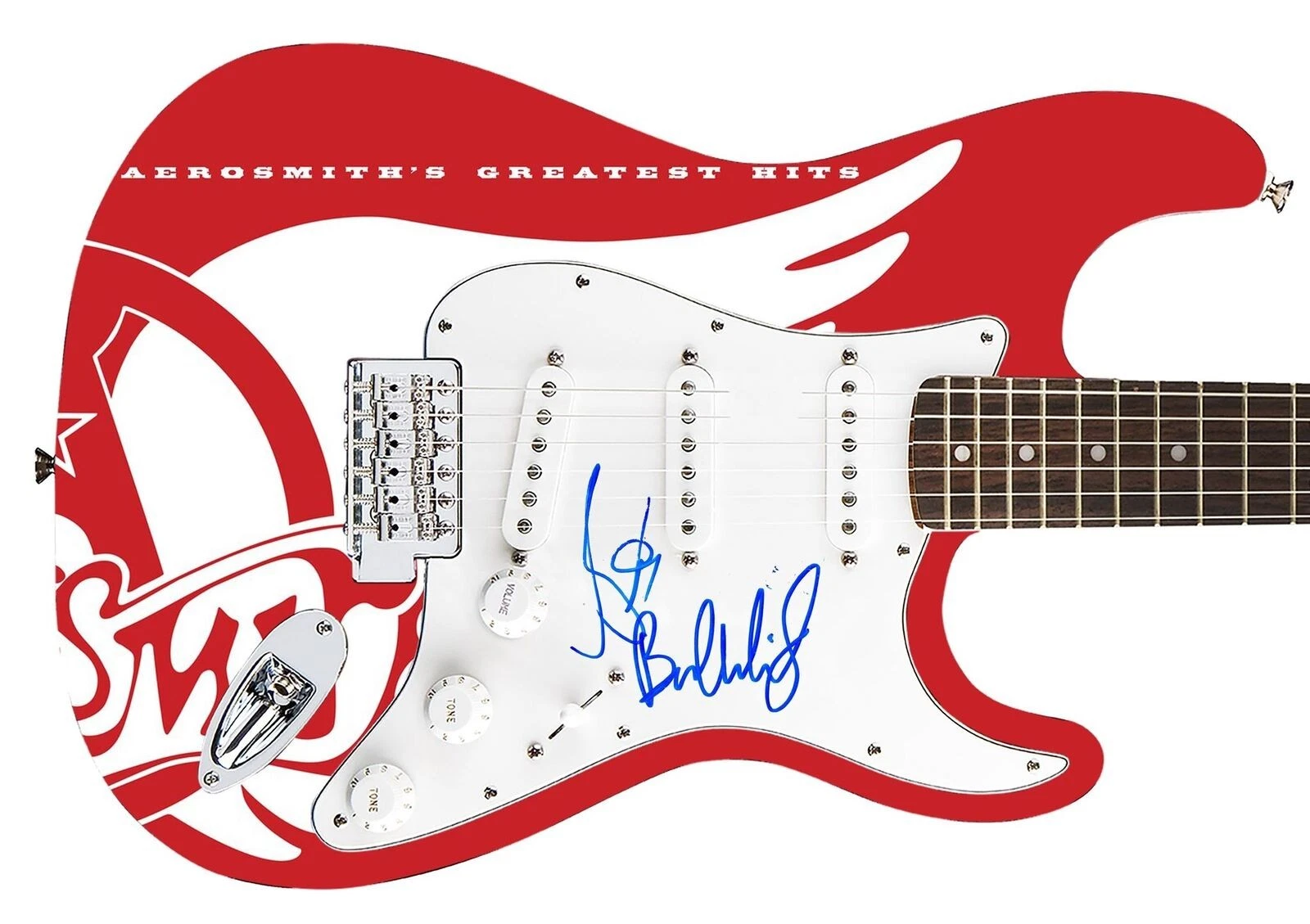 Aerosmith Signed Fender Custom Graphics Greatest Hits Album Photo ...