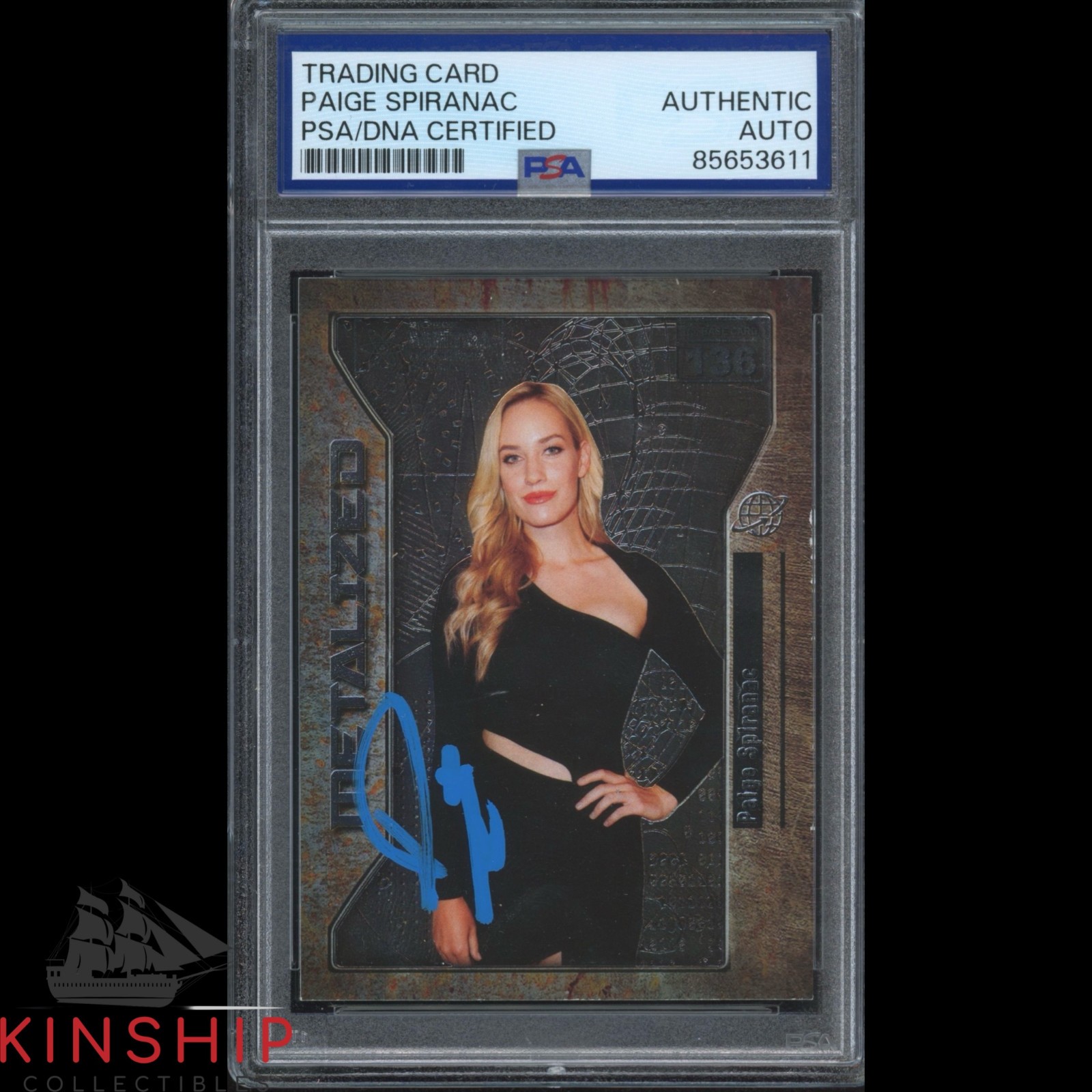 Paige Spiranac signed 2021 Skybox Metal Card PSA DNA Slab Golf Auto ...