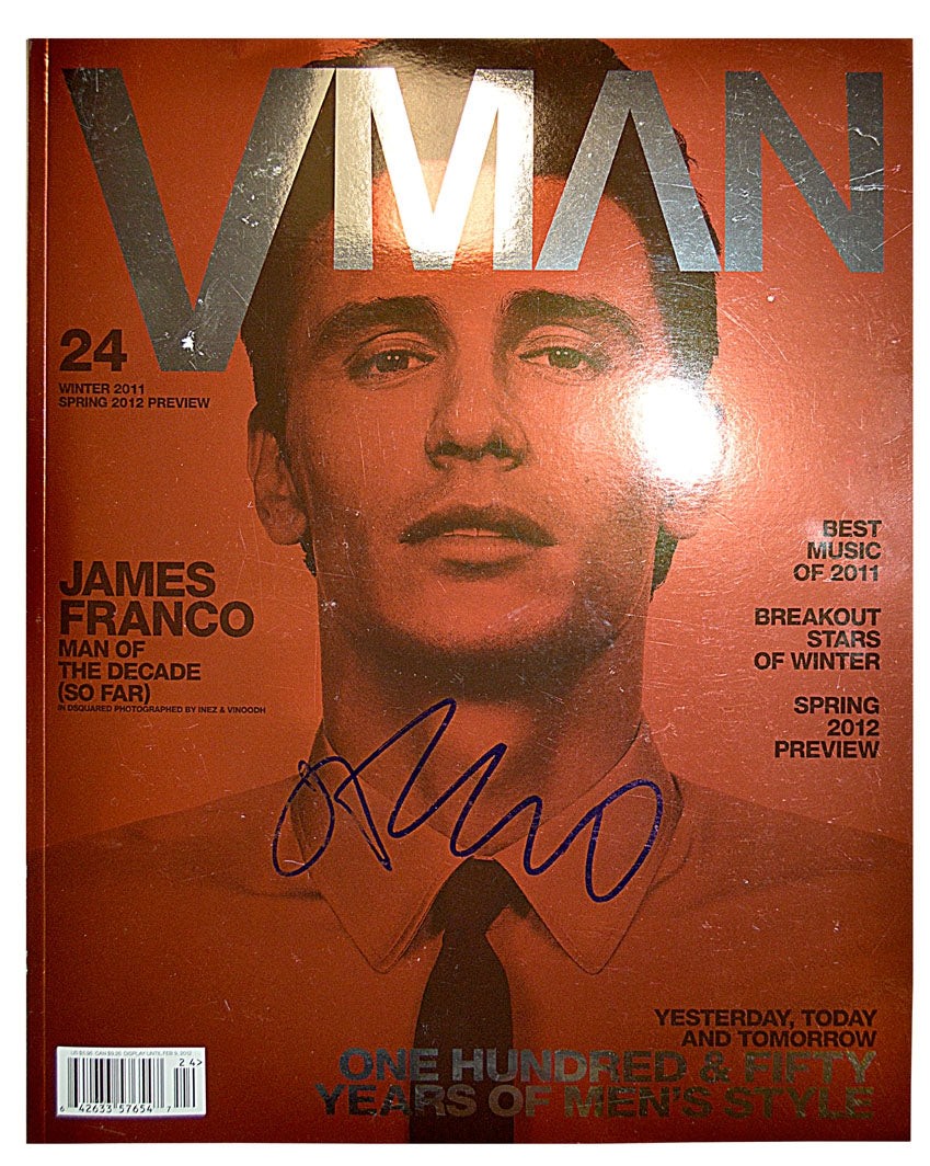 James Franco Signed Autographed Vman Magazine | Autographia