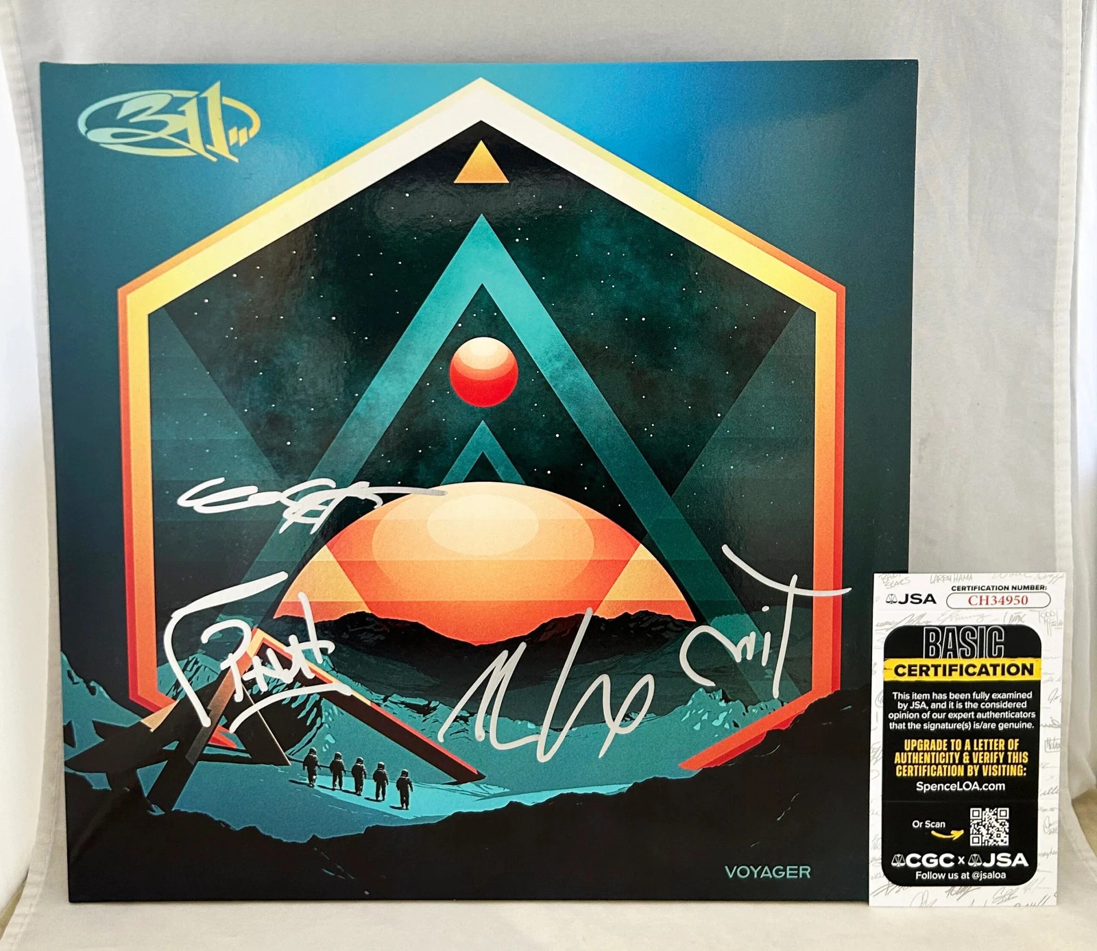 311 Band Signed Vinyl LP Album Voyager Nick Hexum P-Nut Sexton Mahoney ...
