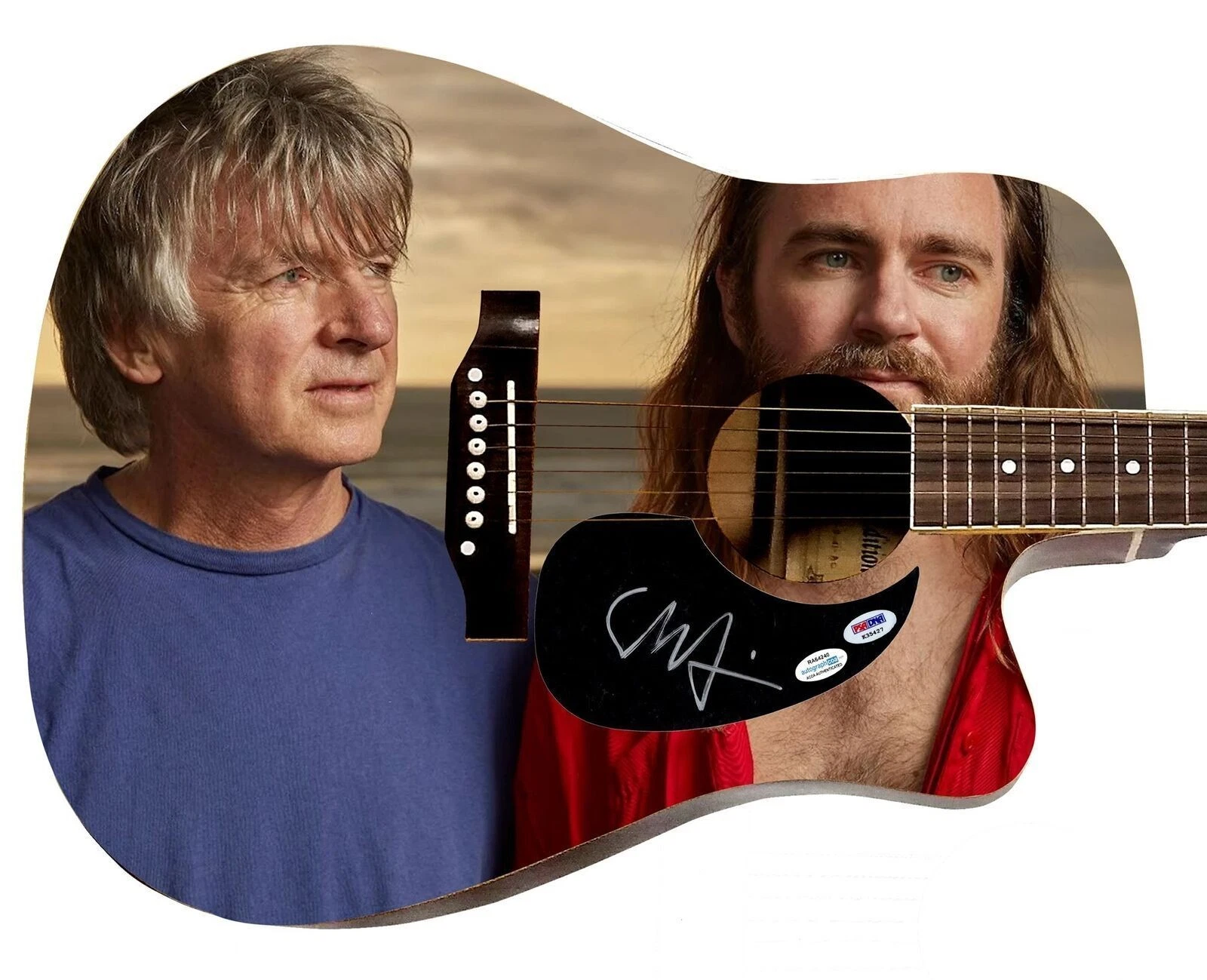 Liam Finn Signed Custom Graphics 1/1 Acoustic Guitar ACOA PSA | Autographia
