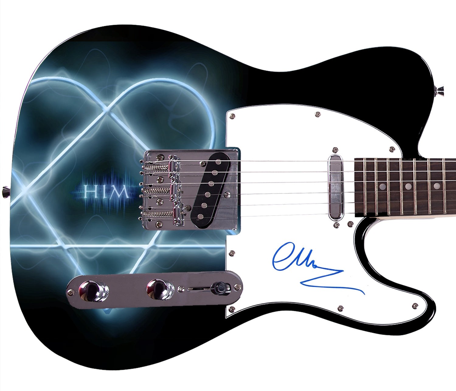 Mikko Paananen Mige of Him Autographed Custom Graphics Guitar | Autographia