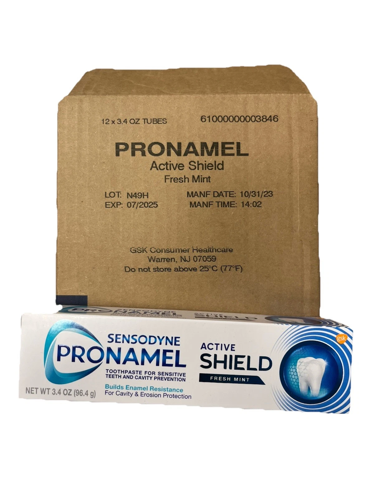 Sensodyne Pronamel LOT 12 Active Shield Enamel Toothpaste Fresh Mint 3 ...
