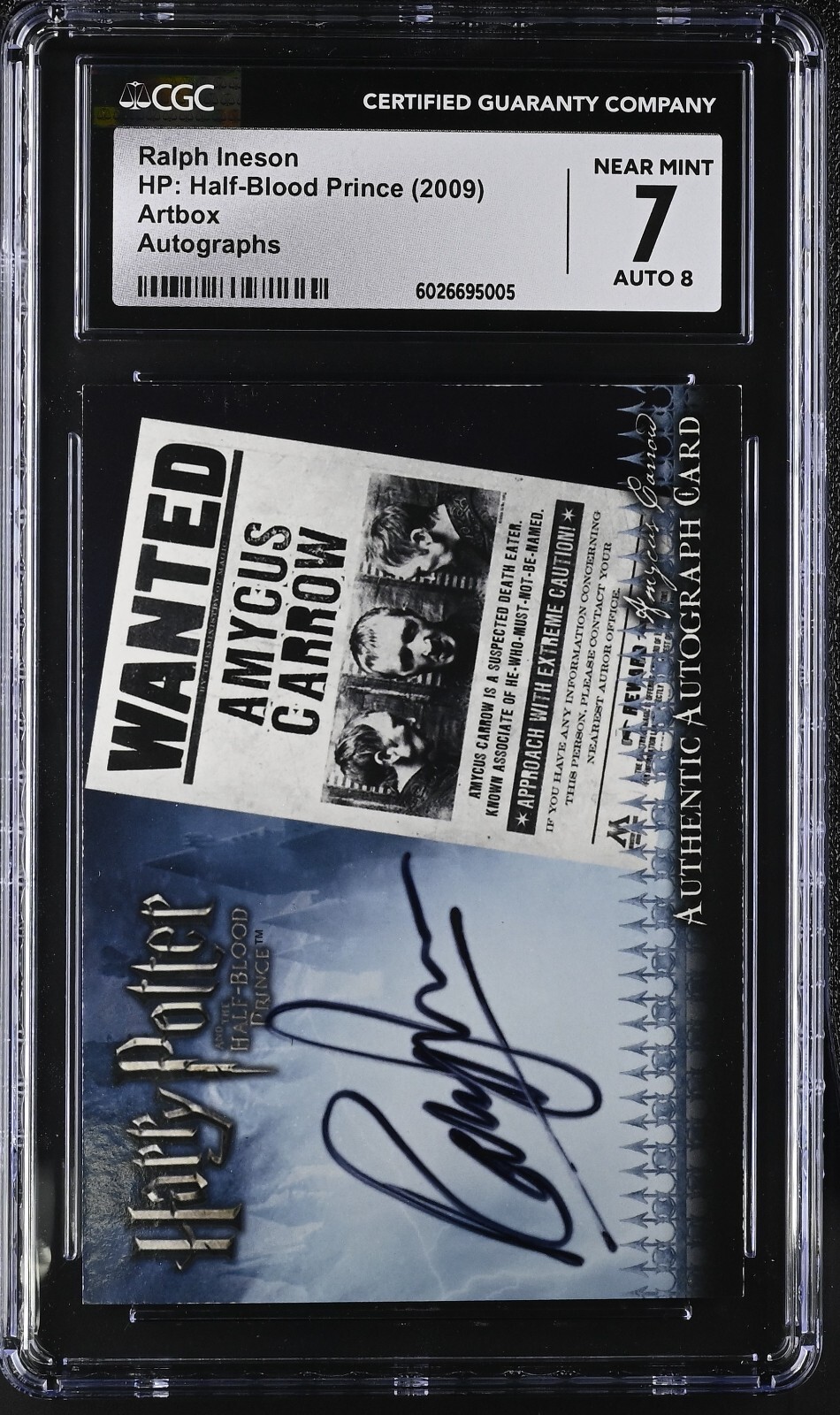 2009 Artbox Harry Potter Ralph Ineson Autograph Signed Amycus Carrow ...