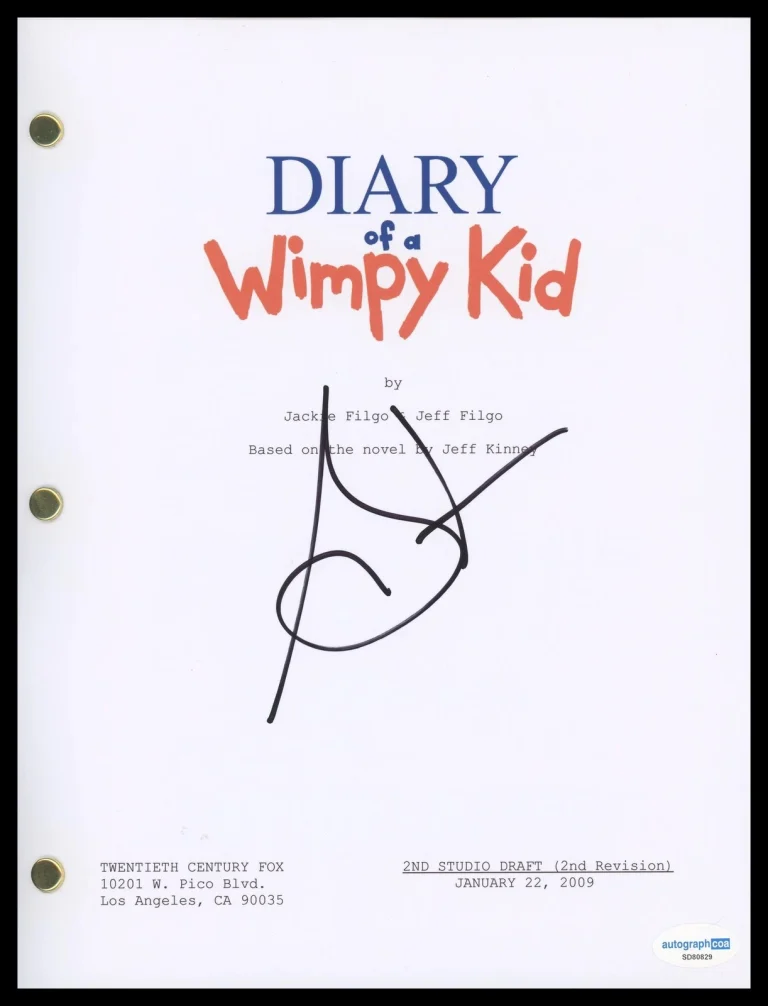 Steve Zahn "Diary of a Wimpy Kid" AUTOGRAPH Signed Full Script Screenplay ACOA | Autographia