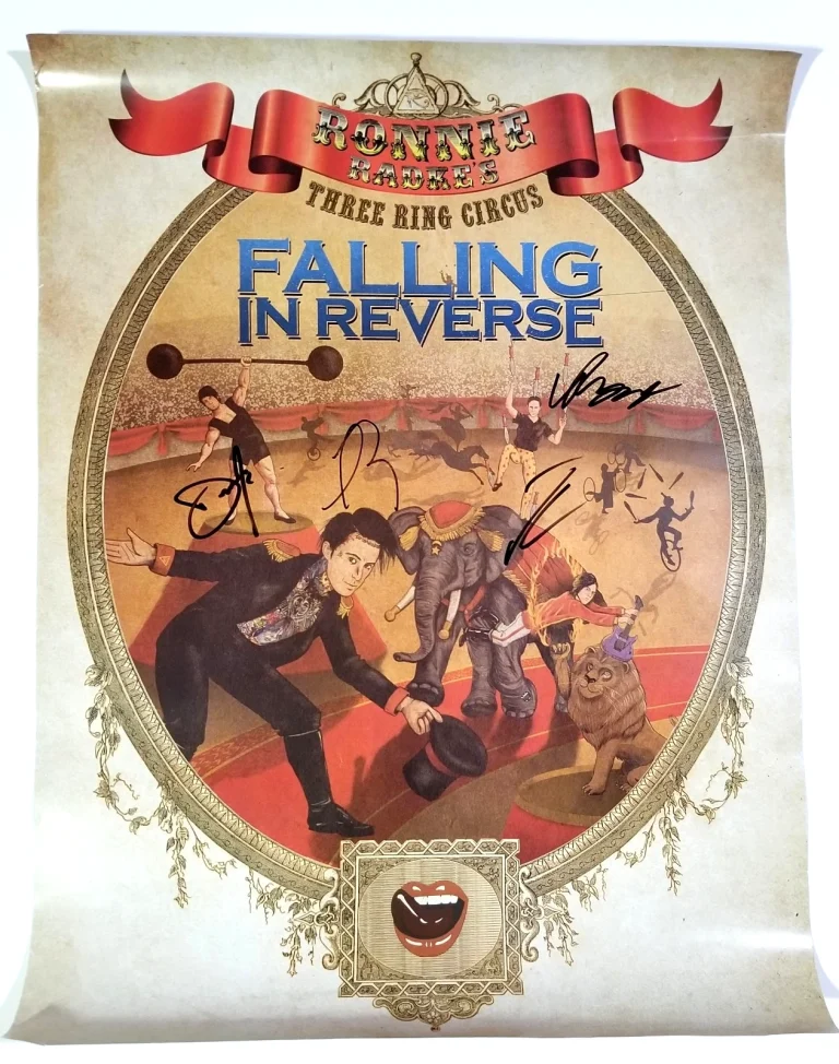 Falling In Reverse SIGNED Ronnie Radke's Three Ring Circus Poster #1 ...