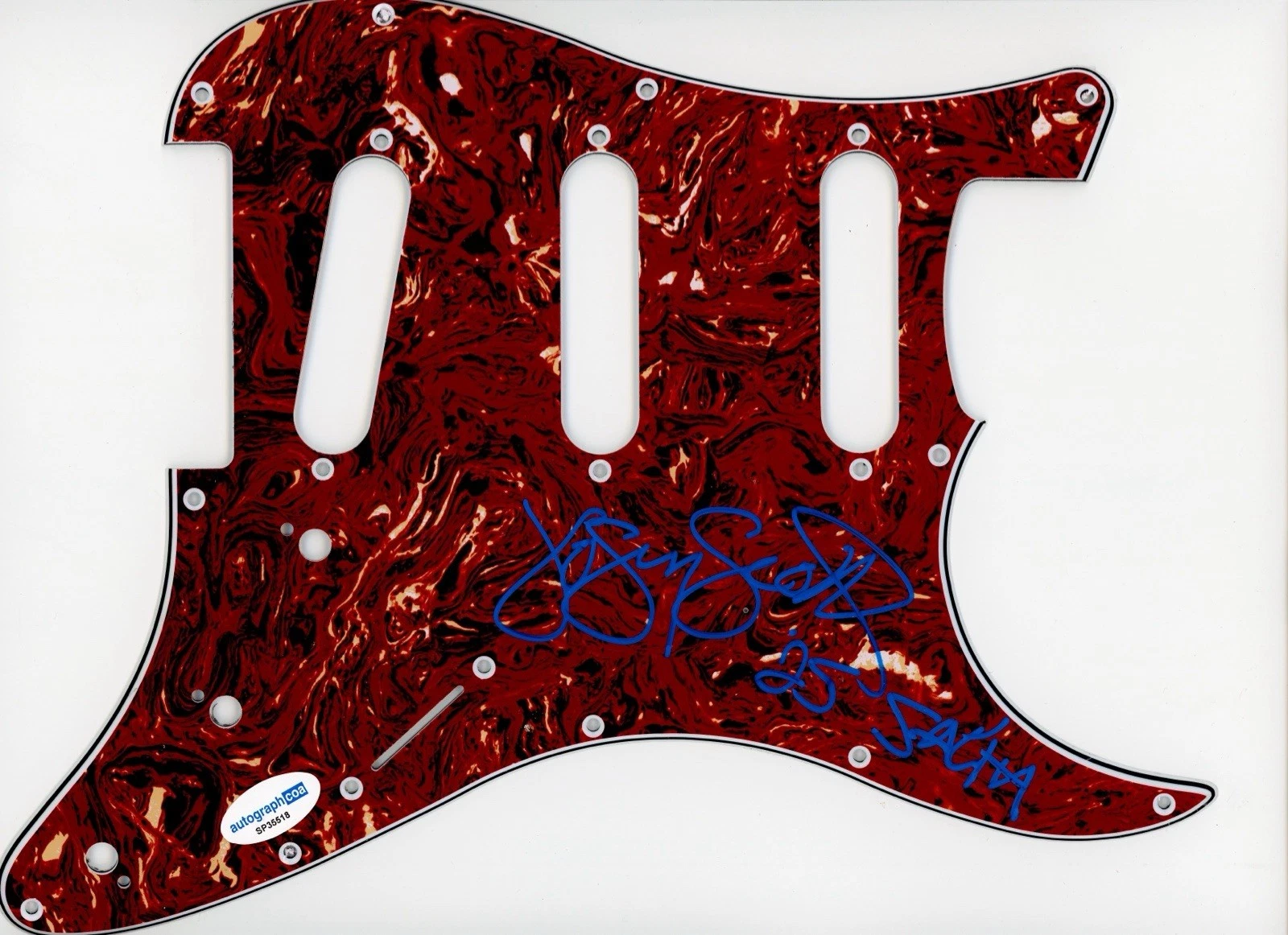 JOSEY SCOTT SALIVA SIGNED AUTOGRAPH STRAT GUITAR PICKGUARD ACOA SPIDER ...