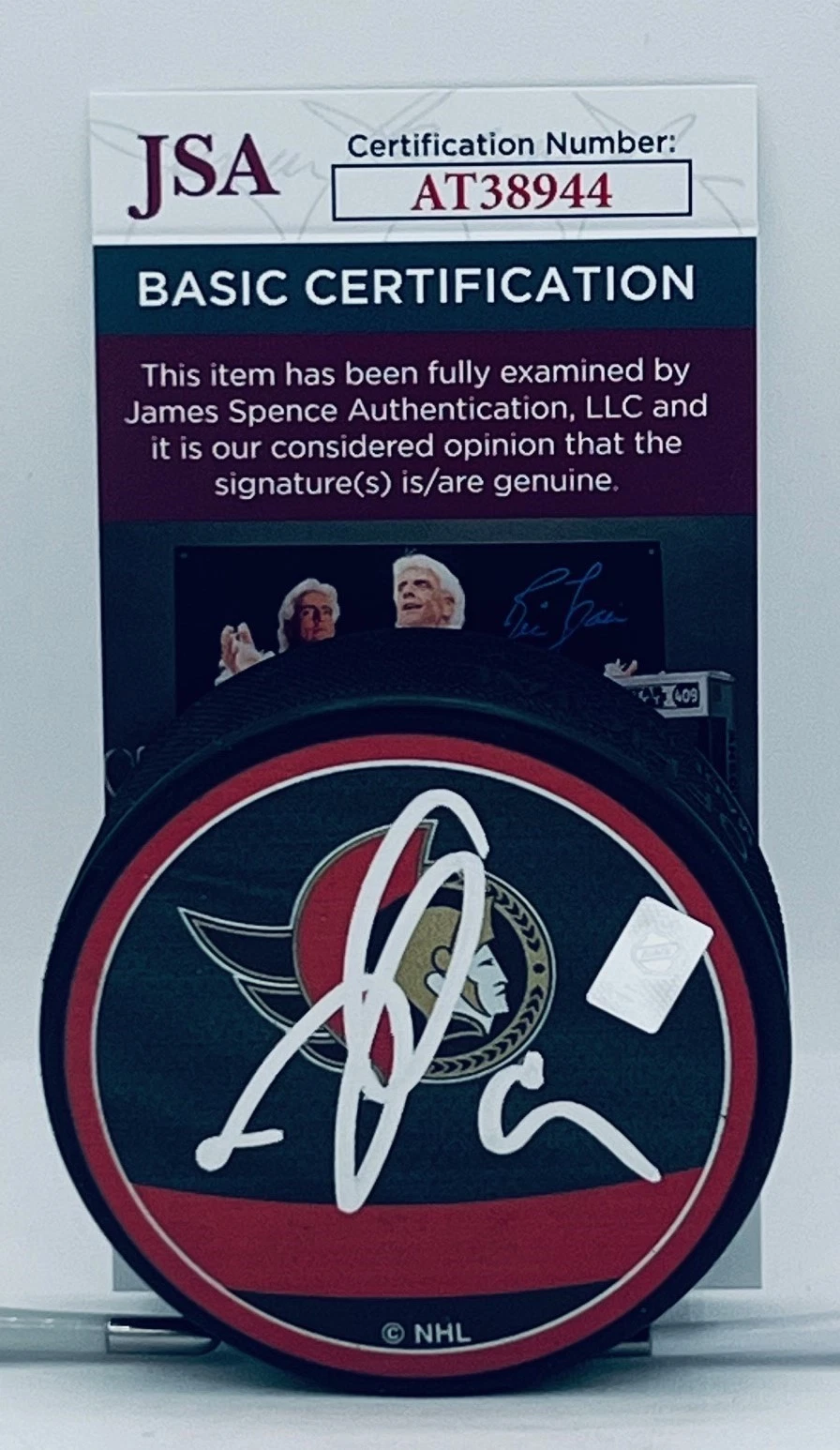 Josh Norris signed Ottawa Senators Reverse Retro Puck autographed #2 ...