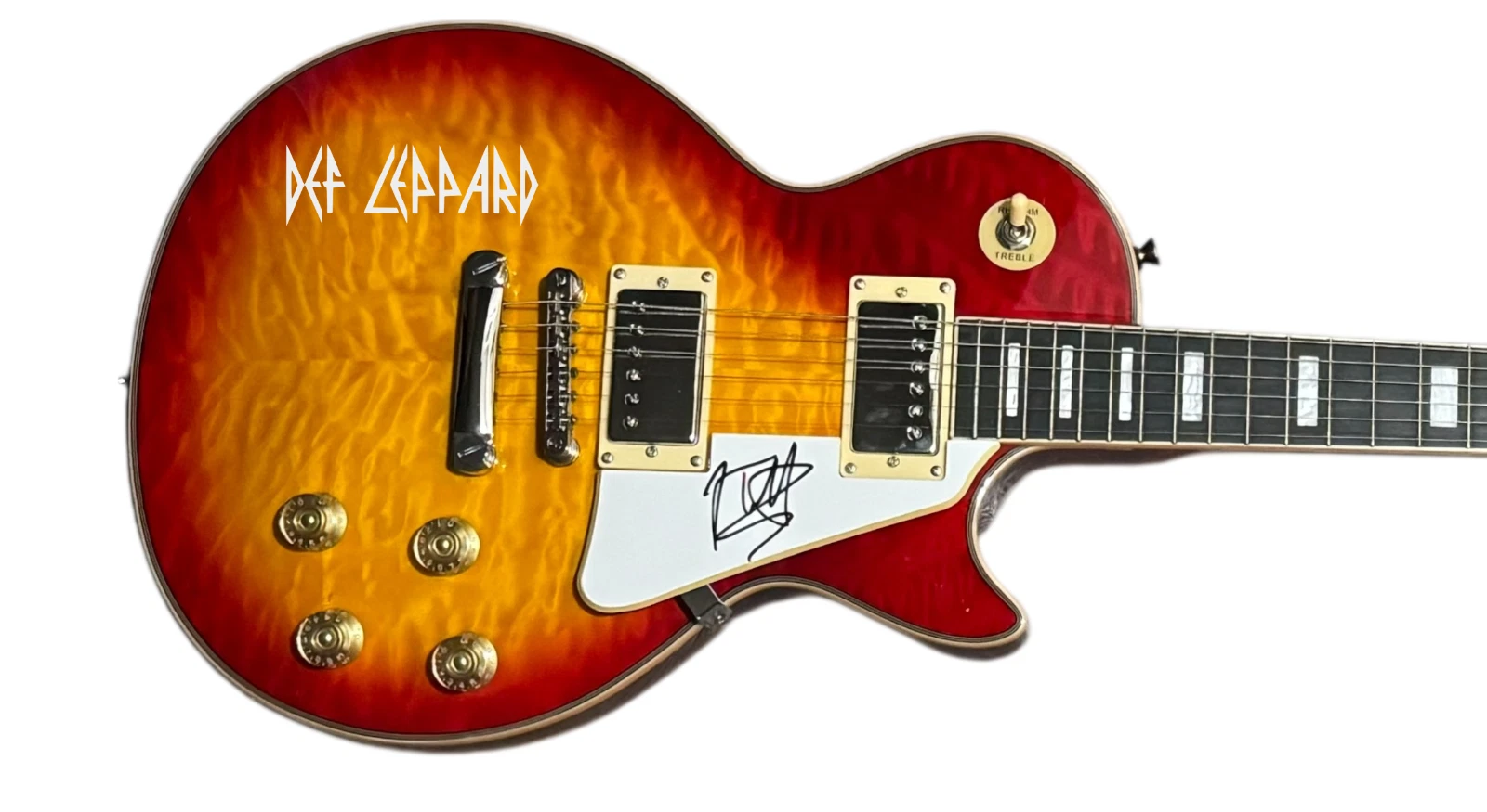 Joe Elliott Def Leppard Signed Autograph Electric Guitar Lead Singer ...