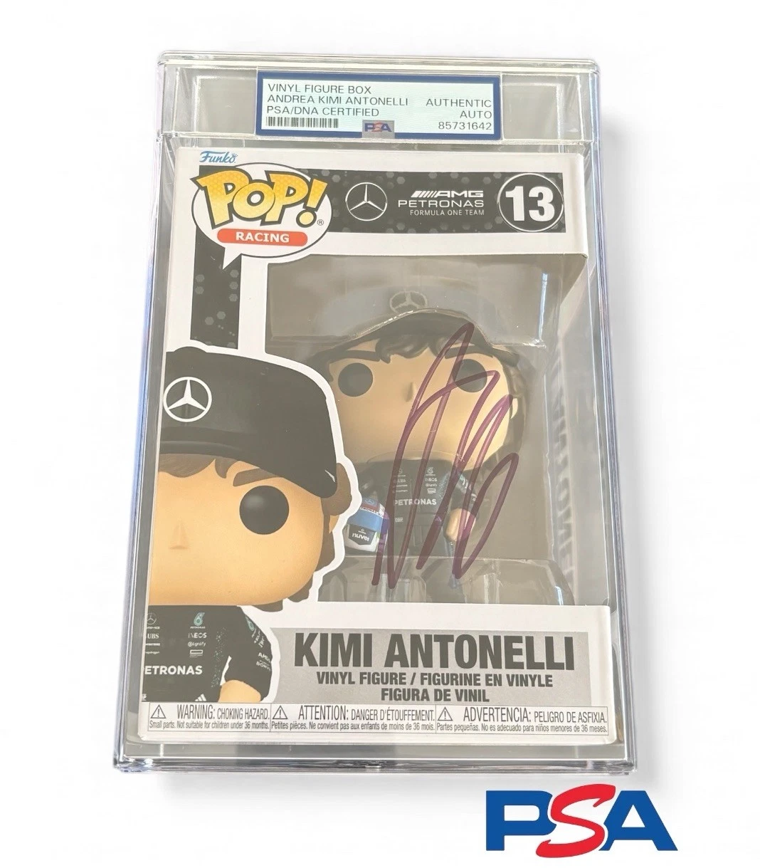 Kimi Antonelli Signed F1 Racing Funko Pop Auto #13 PSA ENCAPSULATED ...