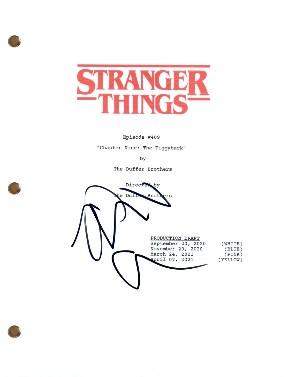 Brett Gelman "Stranger Things" Signed Autograph 'The Piggyback' TV ...