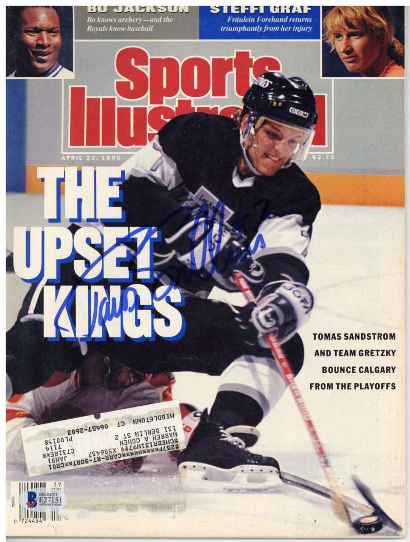 Thomas Sandstrom Signed 1990 Kings SI Magazine Beckett BAS | Autographia