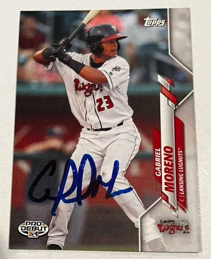 GABRIEL MORENO SIGNED 2020 TOPPS PRO DEBUT BASEBALL CARD AUTOGRAPH AUTO ...