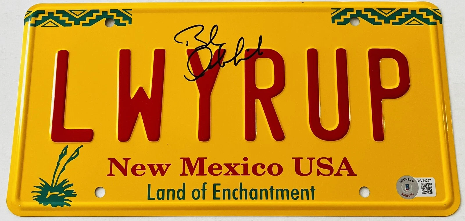 BOB ODENKIRK SIGNED BETTER CALL SAUL GOODMAN LICENSE PLATE BREAKING BAD ...