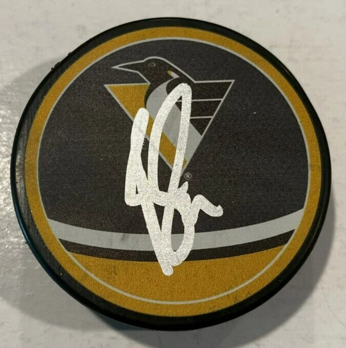 RICK TOCCHET SIGNED PITTSBURGH PENGUINS RETRO HOCKEY PUCK W/ CASE COA ...
