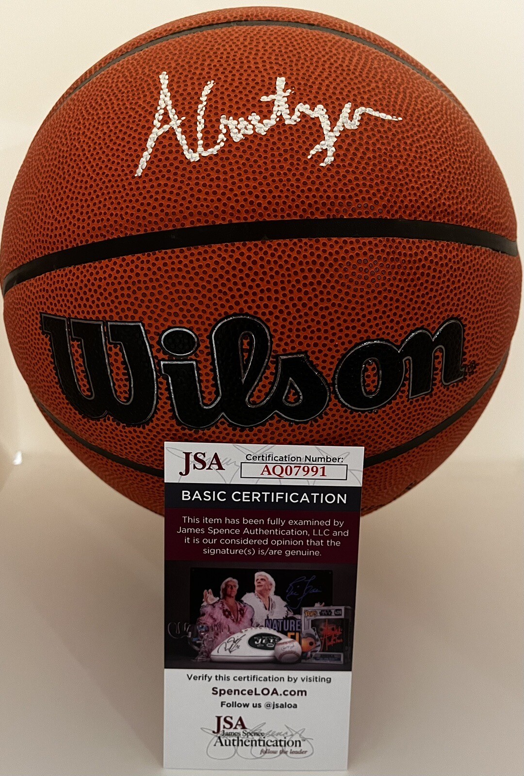 ALEX CONSTANZA SIGNED WILSON NBA BASKETBALL FUTURE STAR JSA COA ...